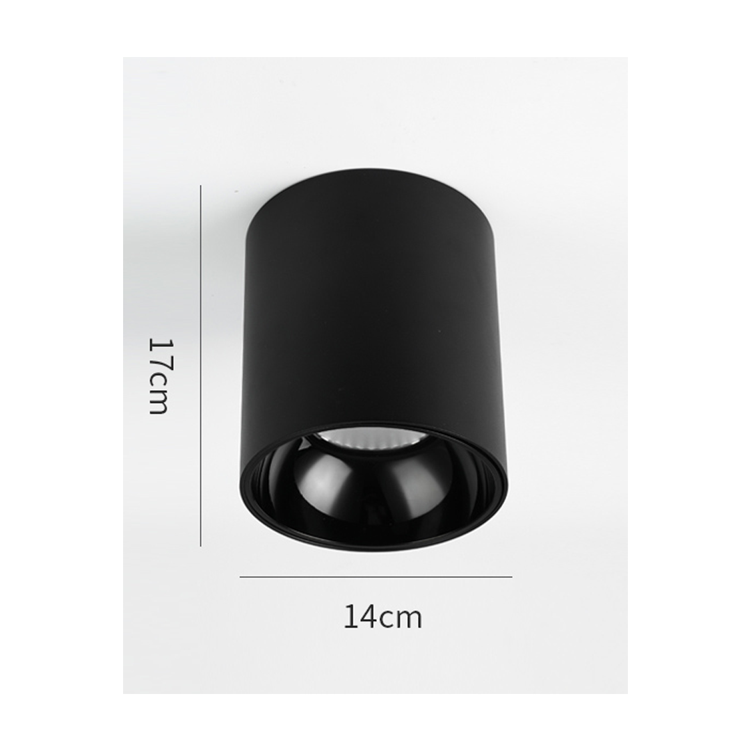 18w led cylinder downlight black 17cm warm light - Goldunited Sdn Bhd