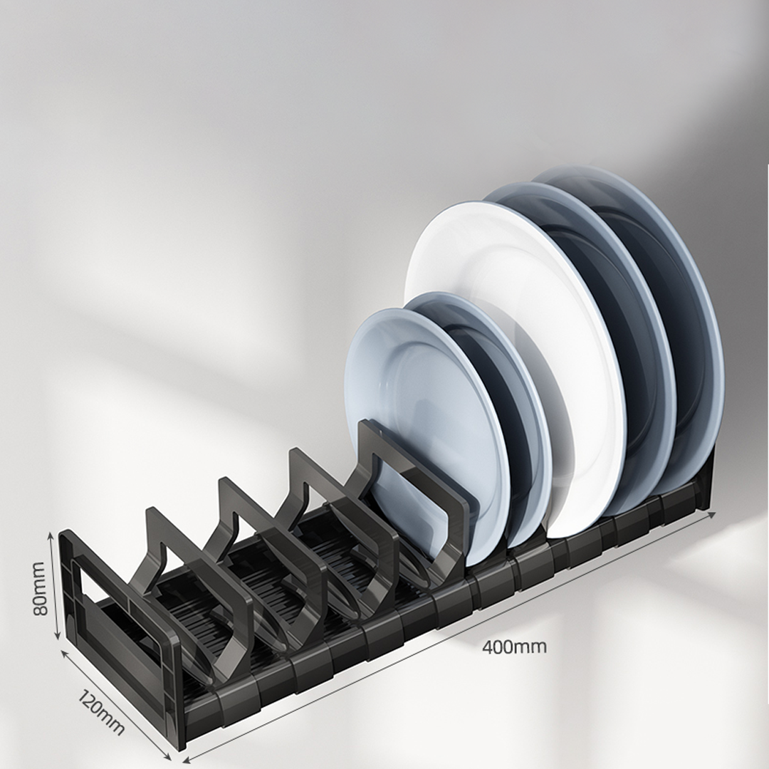 Adjustable aluminium plate rack 40cm - Goldunited Sdn Bhd