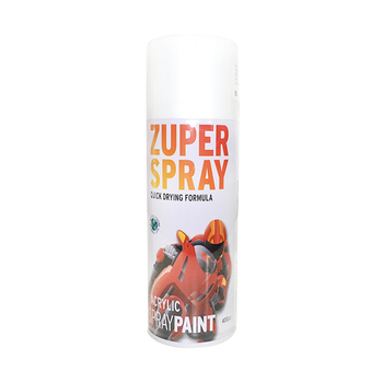 ZUPER SPRAY PAINT 400CC STD WHITE DOFF P20 (MATT) - Goldunited Sdn Bhd