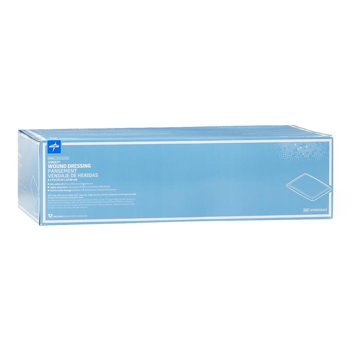 Medline SORBEX Sterile Absorbent Dressings, 7 size options
