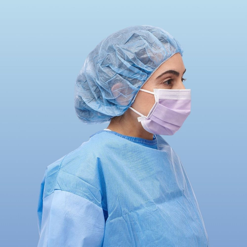 Medline ASTM Level 3 Purple Face Masks - NON27412EL