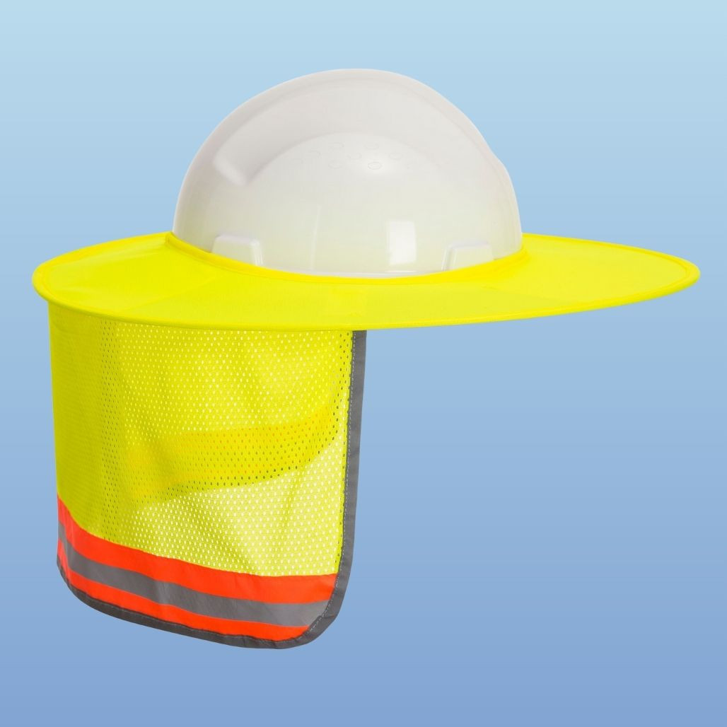 Portwest HA20 Hi-Vis Mesh Sun Shield with Wide Brim