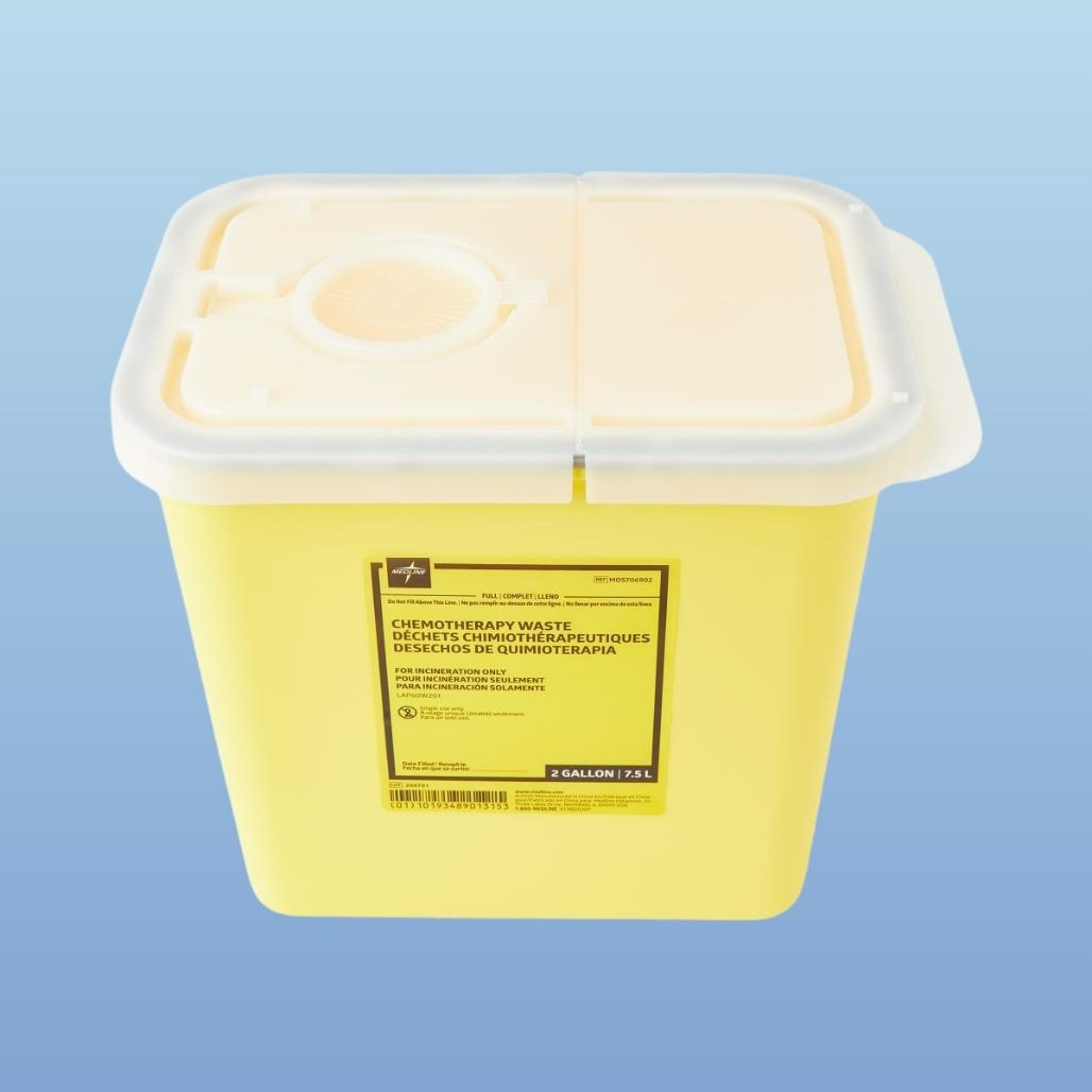 Medline Chemotherapy Waste Containers - 2 gallon