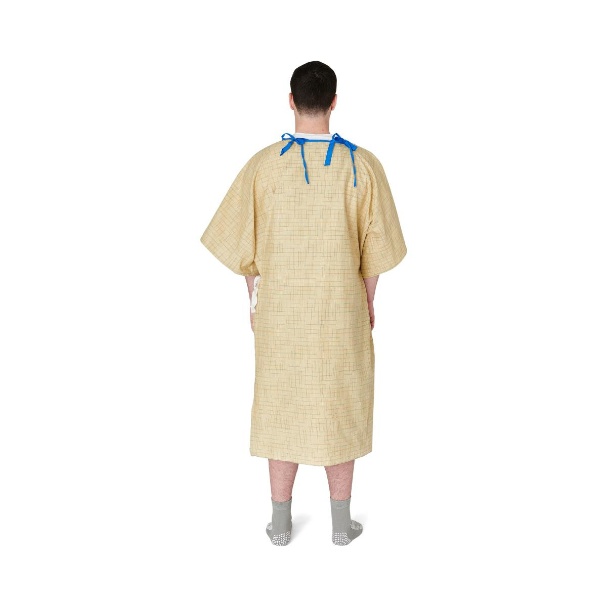 Medline Deluxe Cut Patient Gowns, Cotton-blend (MDTBG5RTSSPY)