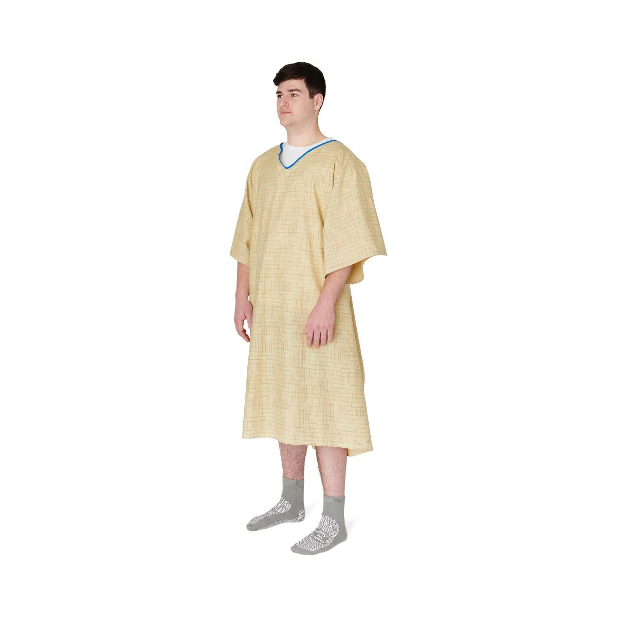 Medline Deluxe Cut Patient Gowns, Cotton-blend (MDTBG5RTSSPY)