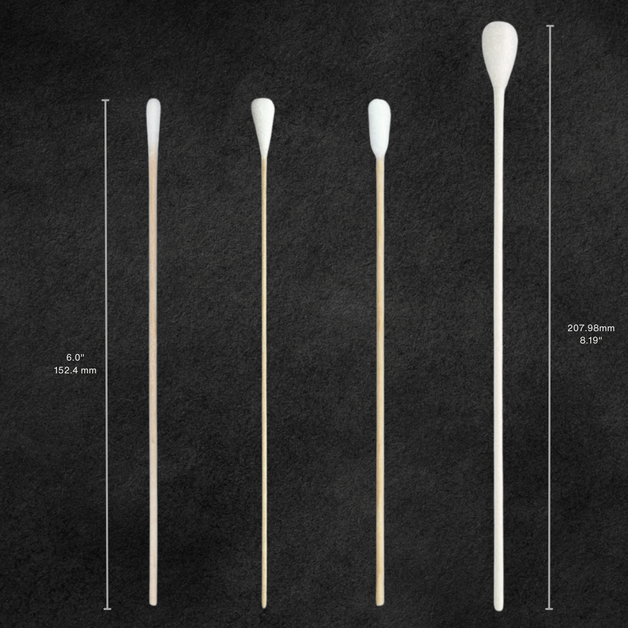 Puritan Cotton Swab Bundle, 300 Non-Sterile Swabs in 4 Sizes (Standard ...