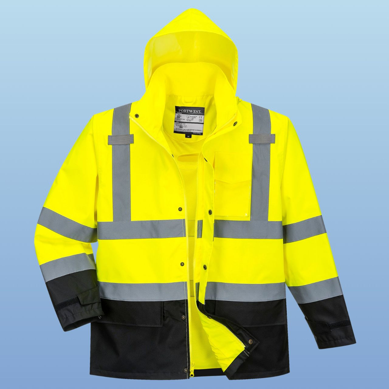 Portwest US366 Hi-Vis Contrast Safety Rain Jacket