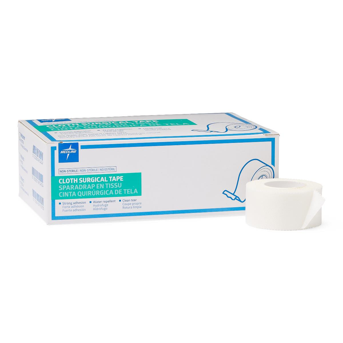Medline Silk-Like Cloth Adhesive Tape, 10 yd roll, 1-3" Width