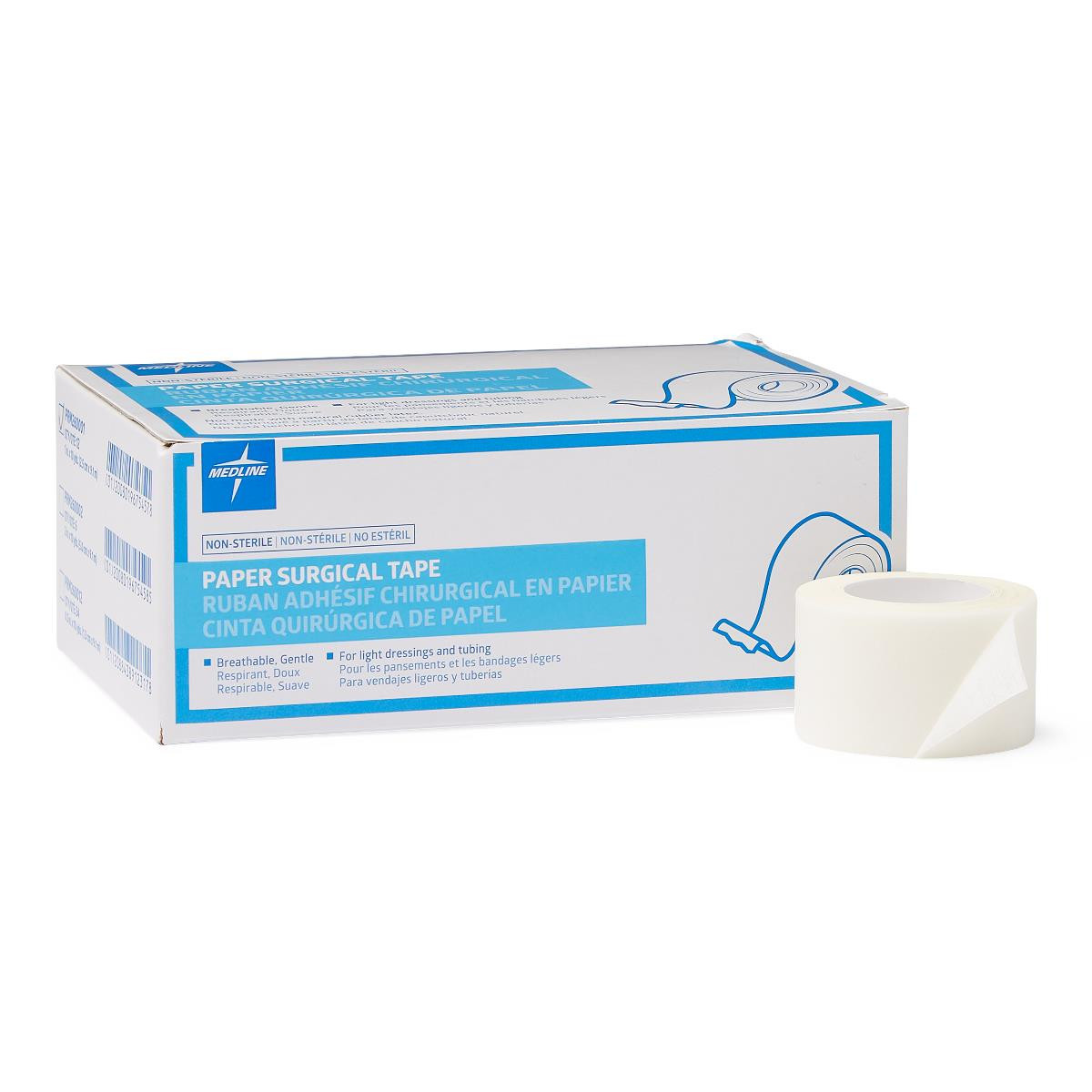 Medline Paper Medical Adhesive Tape, 10 yd roll, 1-3"