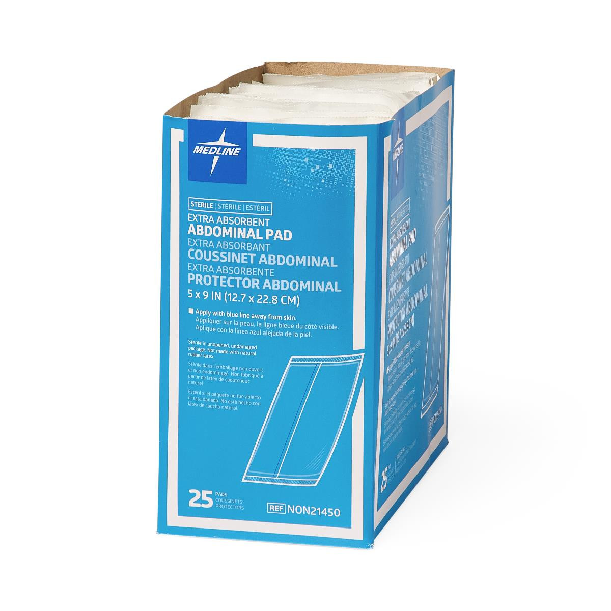 Medline Sterile Abdominal Pad, 5" x 9" (NON21450)
