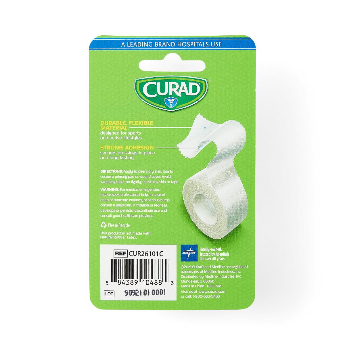 Medline CURAD Heavy-Duty Cloth Tape, 1" x 10 yd. (CUR26101C)