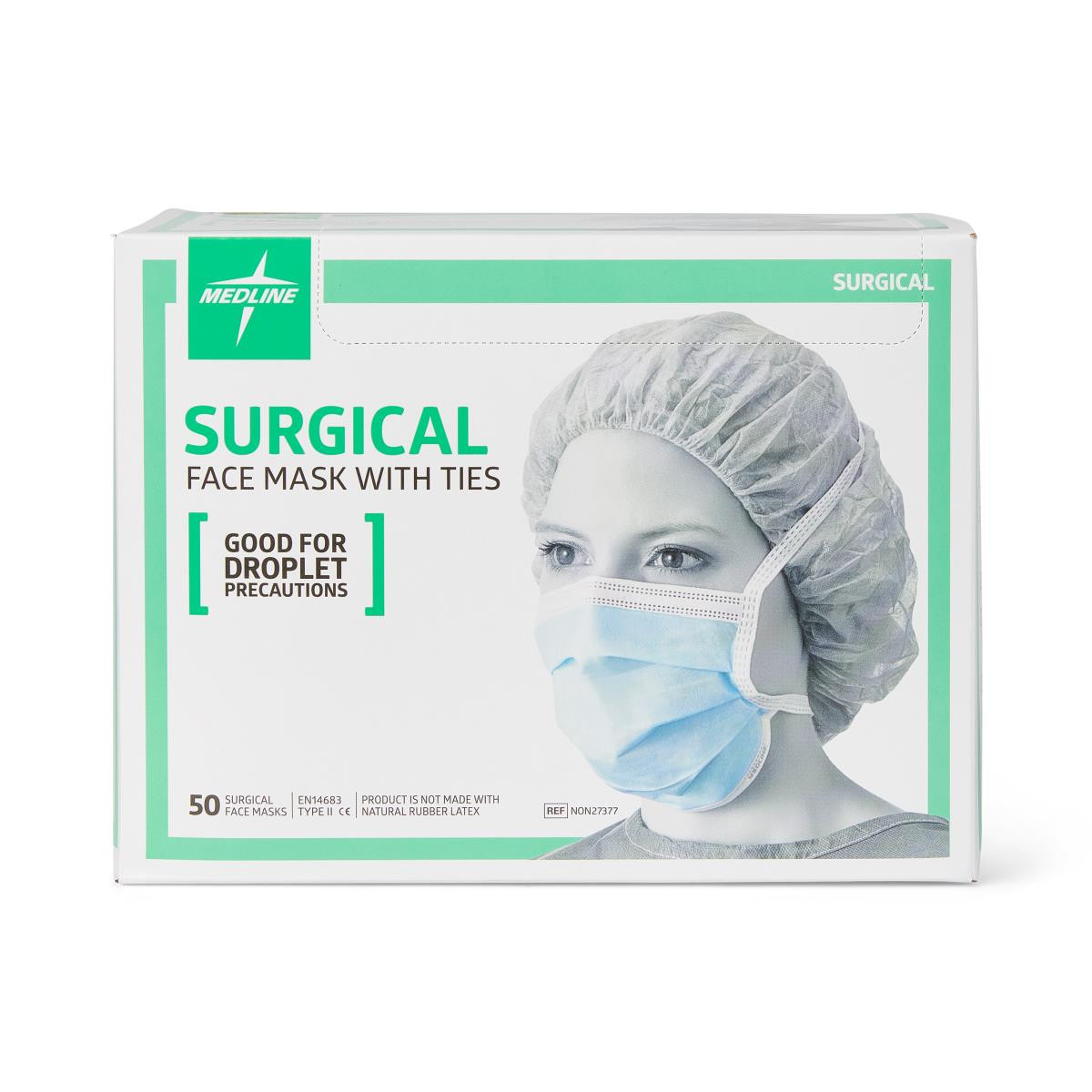 Medline Basic Surgical Mask with Ties, 300/case (NON27377)