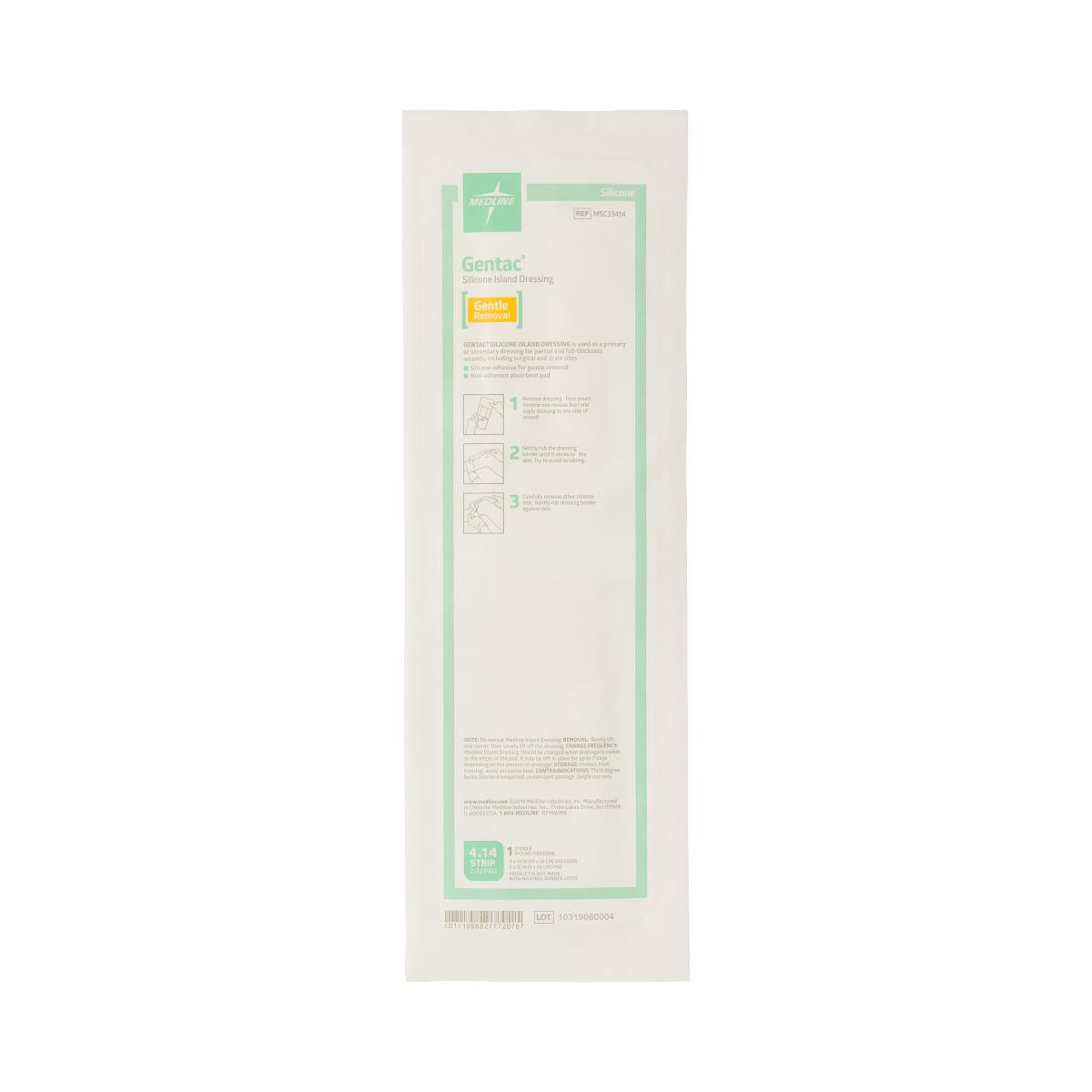 Medline Gentec Silicone Adhesive Island Wound Dressing