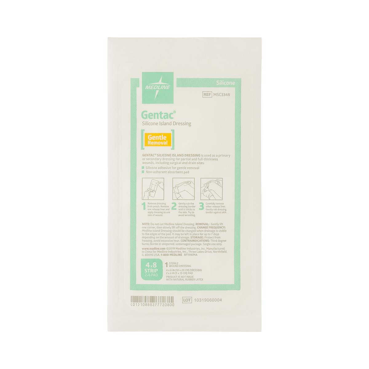 Medline Gentec Silicone Adhesive Island Wound Dressing