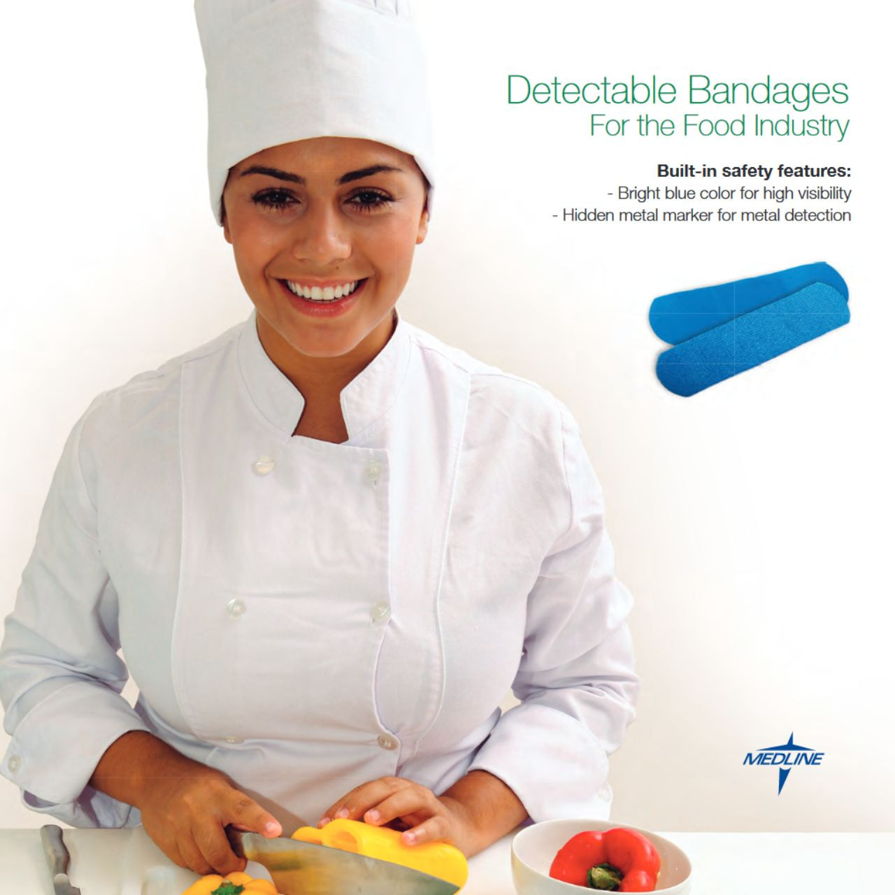 CURAD Food Service Metal Detectable Adhesive Bandages
