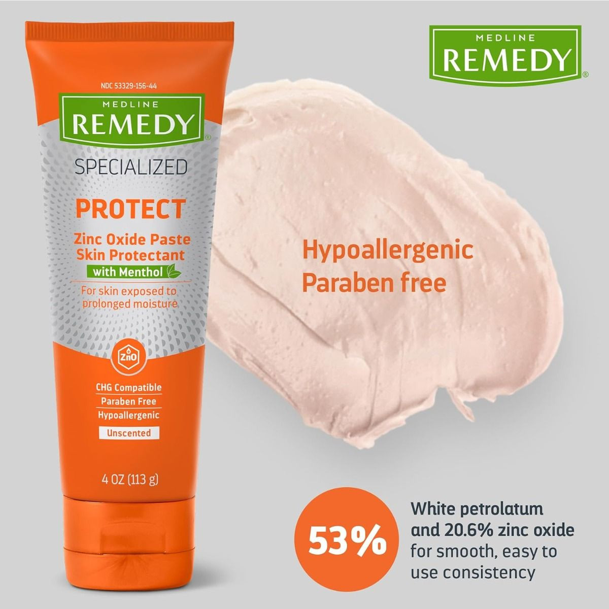 Medline Remedy Specialized Zinc Oxide Paste with Menthol
