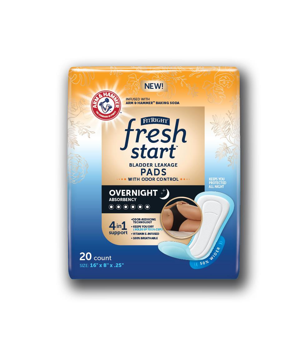 Medline FitRight Fresh Start Urinary and Postpartum Incontinence Liners ...