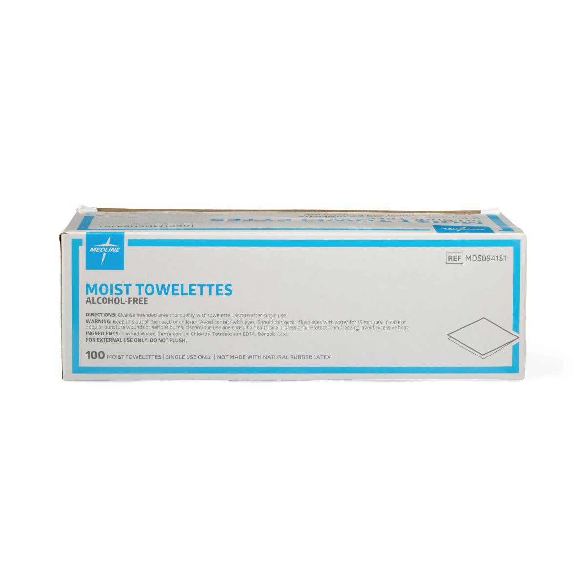 Medline Alcohol-Free Moist Towelettes, 5" x 7", 1000/case