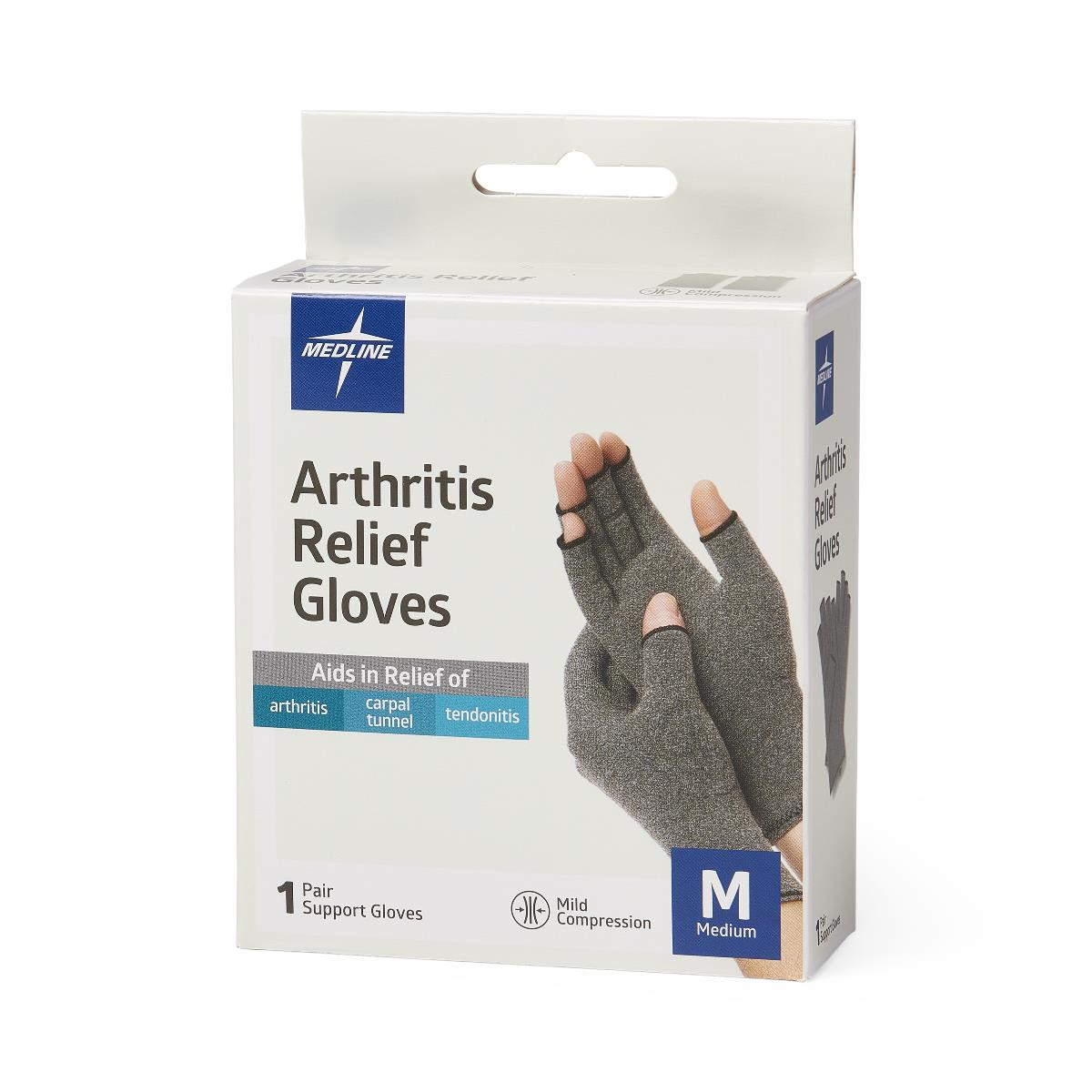 Medline Arthritis Relief Compression Gloves, 1/pair
