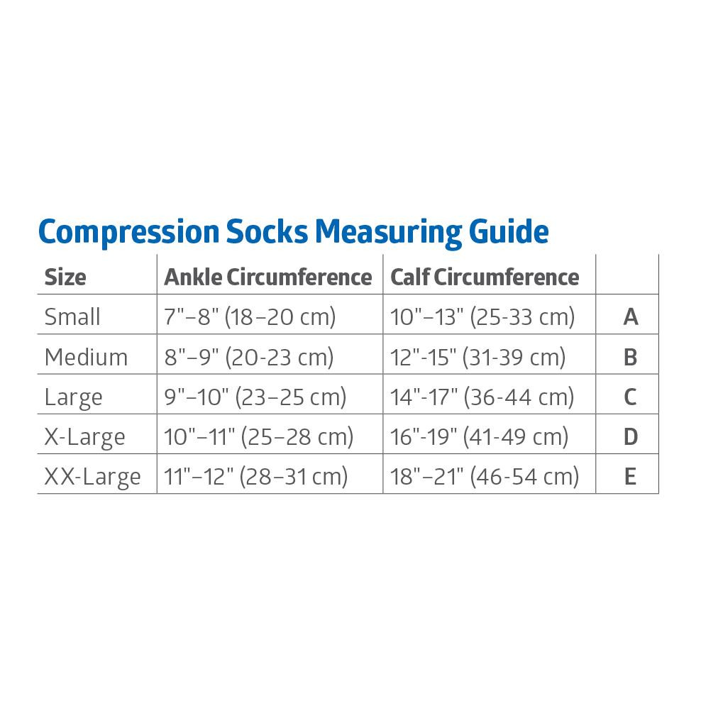 CURAD Cushioned Knee-high Compression Socks, 15-20 mmHg
