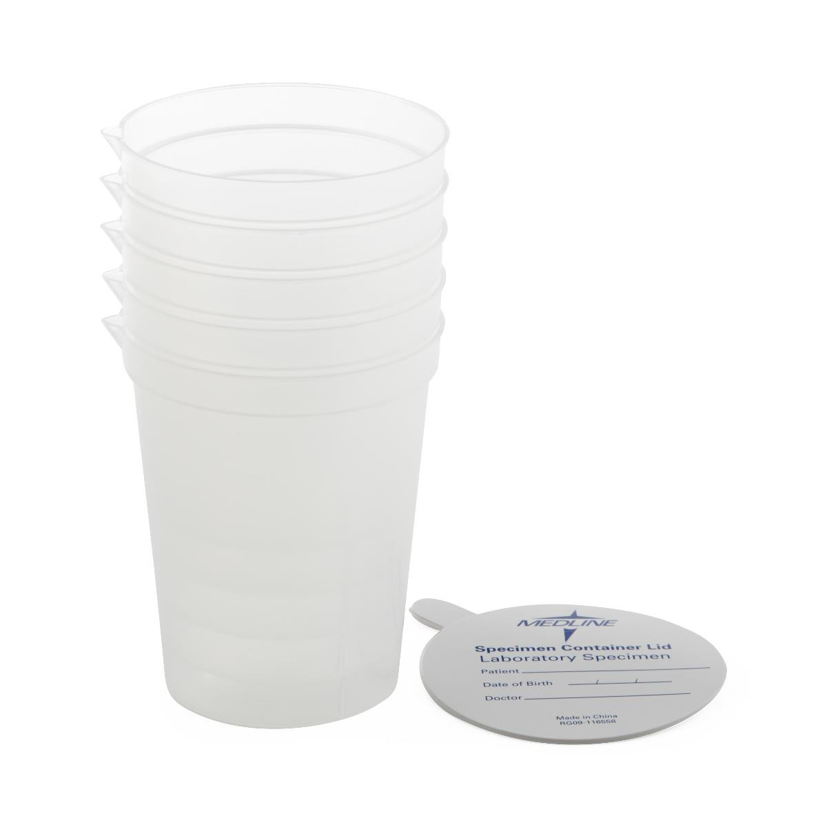 Medline Deluxe Urinalysis Container, with or without lid, 500/case