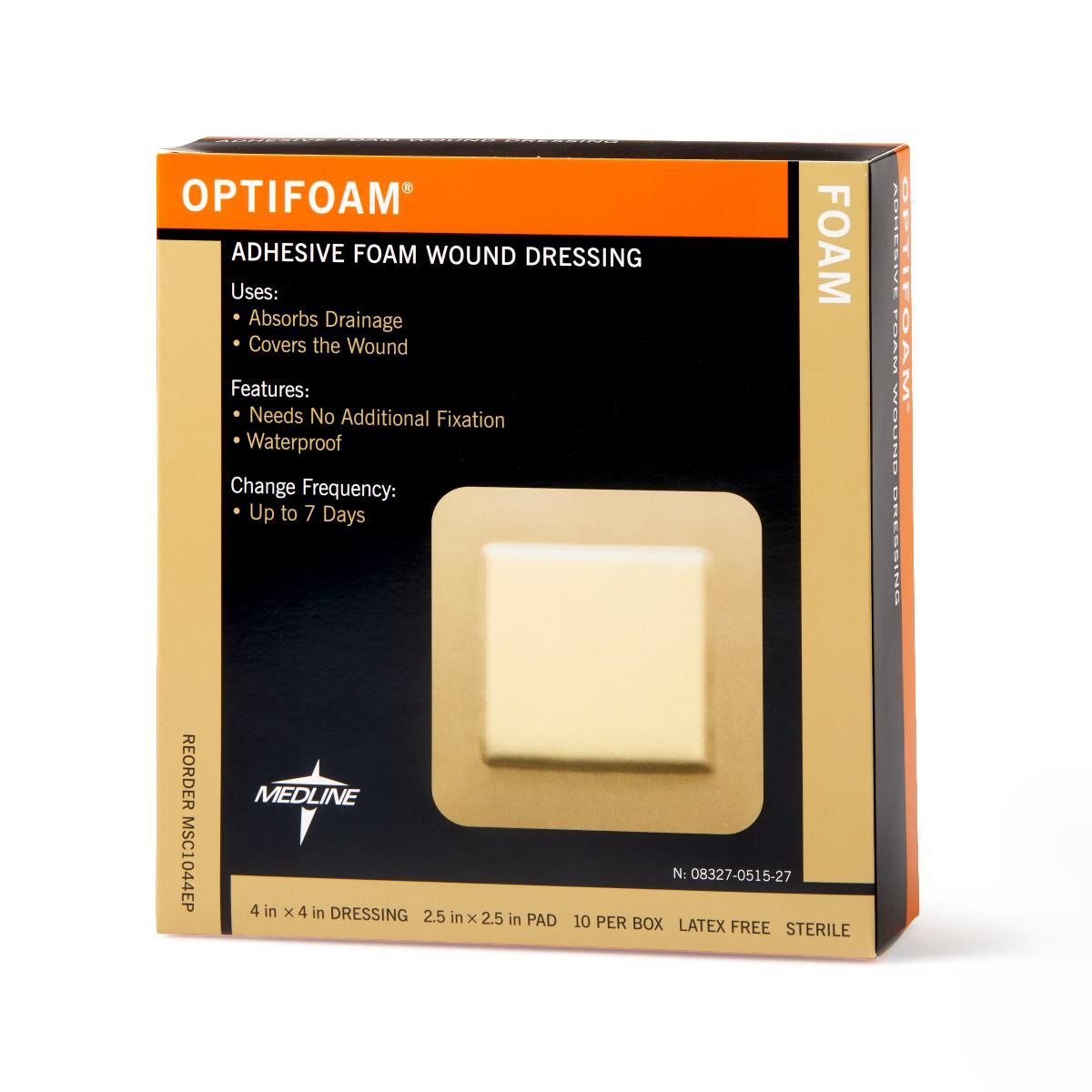 Medline Optifoam Adhesive Foam Wound Dressings, 4" & 6"