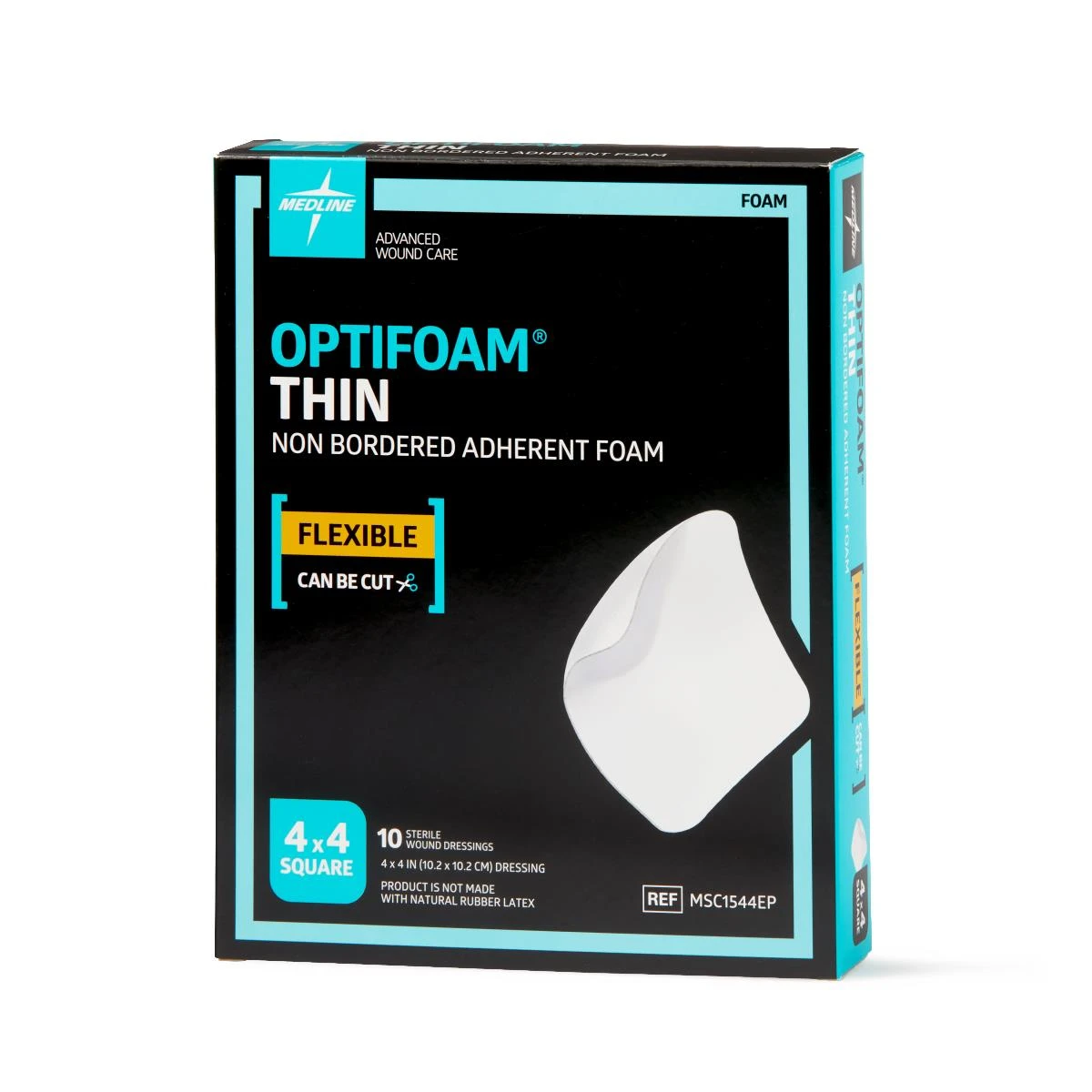 Medline Optifoam Thin Adhesive Foam Dressing, 100/case