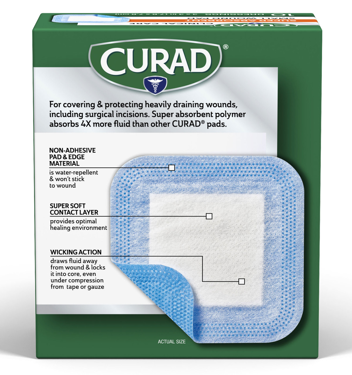 Medline CURAD Super Absorbent Polymer Wound Dressing