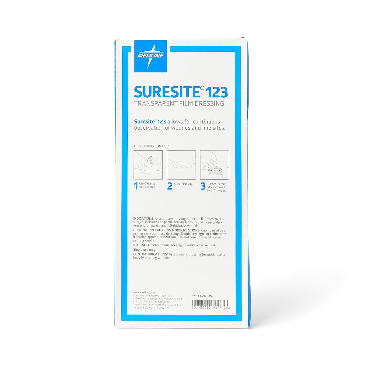 Medline Suresite123 Transparent Film Dressing