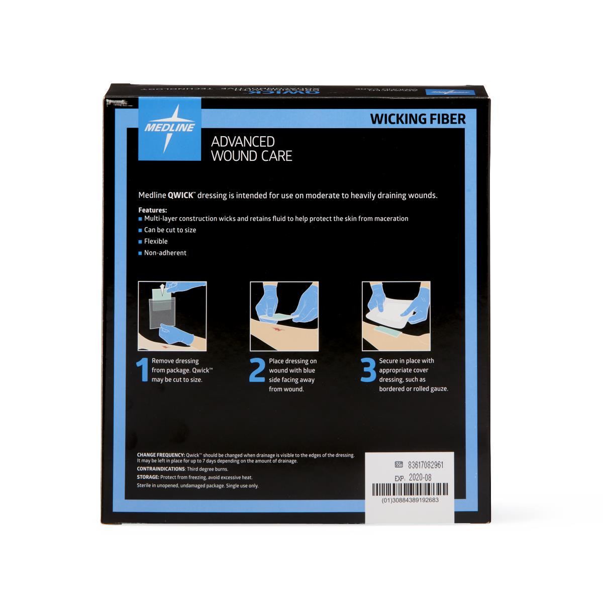 Medline Qwick Nonadhesive Superabsorbent Wound Dressings