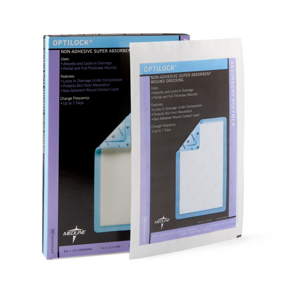 Medline OptiLock Nonadhesive Super Absorbent Wound Dressings