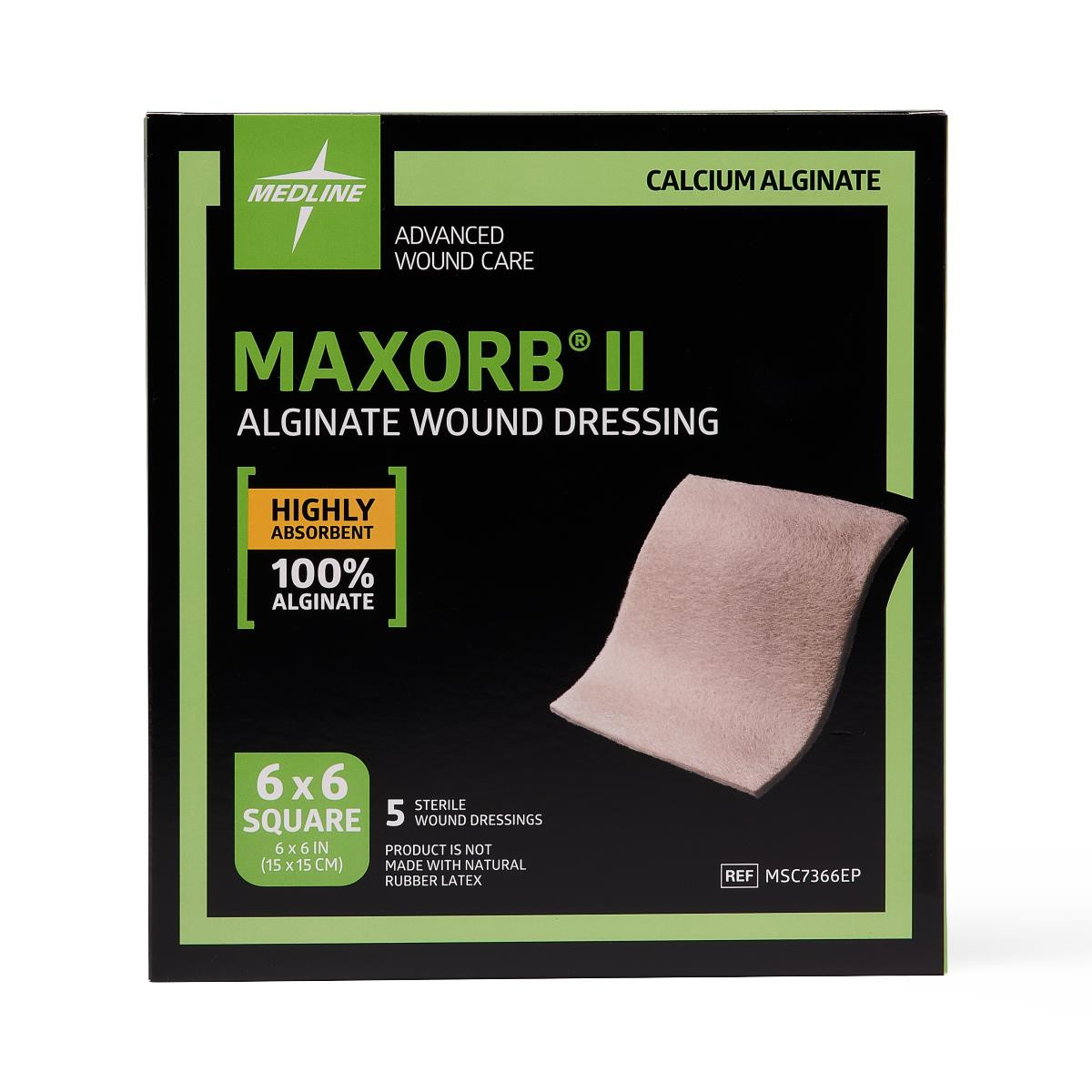 Medline Maxorb II Alginate Wound Dressings, 6 Size Options