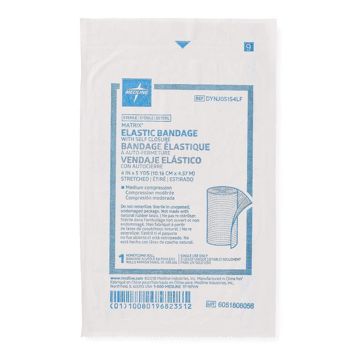 Medline Matrix Wrap Elastic Bandage with Self-Closure