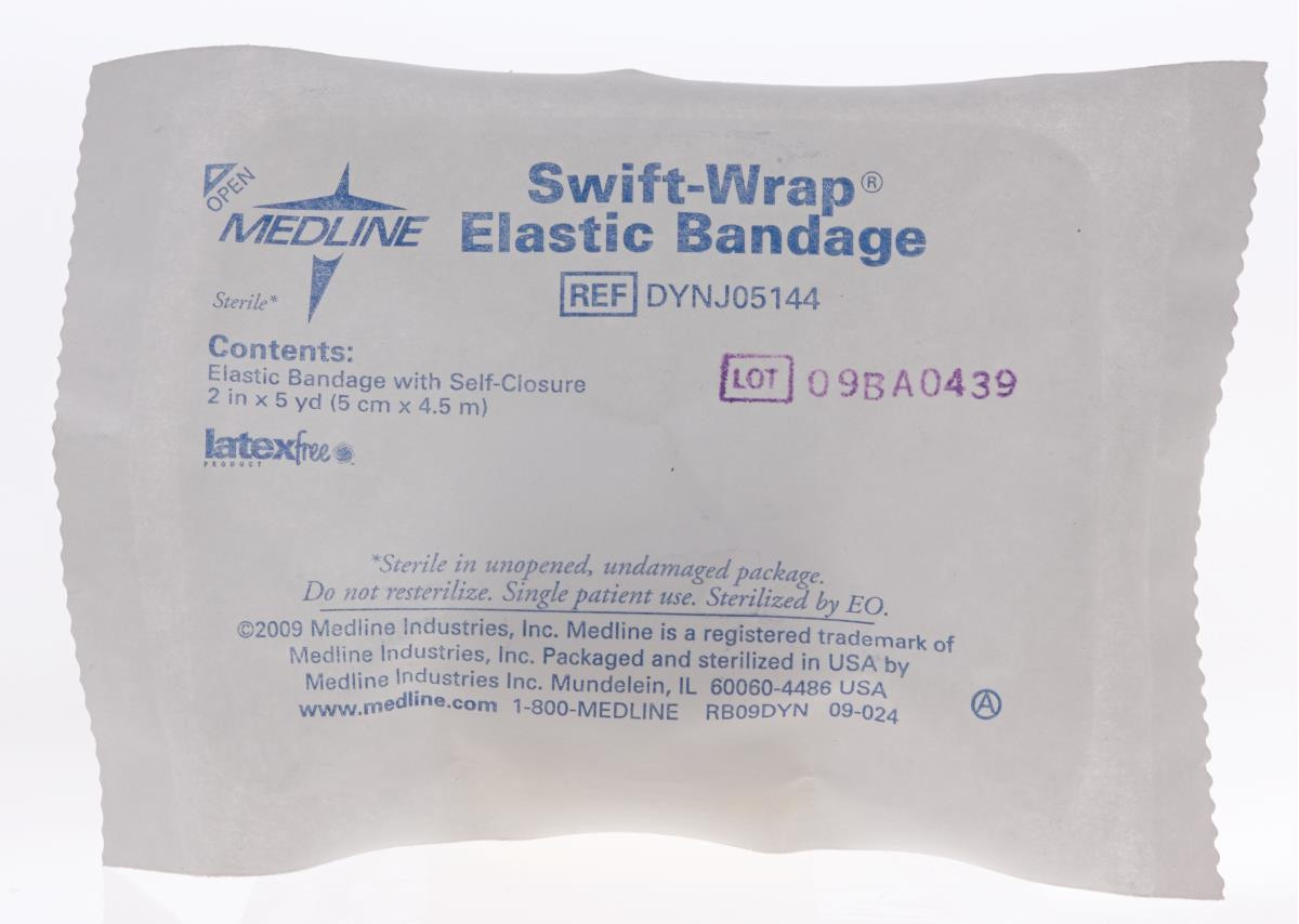Medline Sterile Swift-Wrap Elastic Bandage with Self-Closure, 2"-4" x 5 ...
