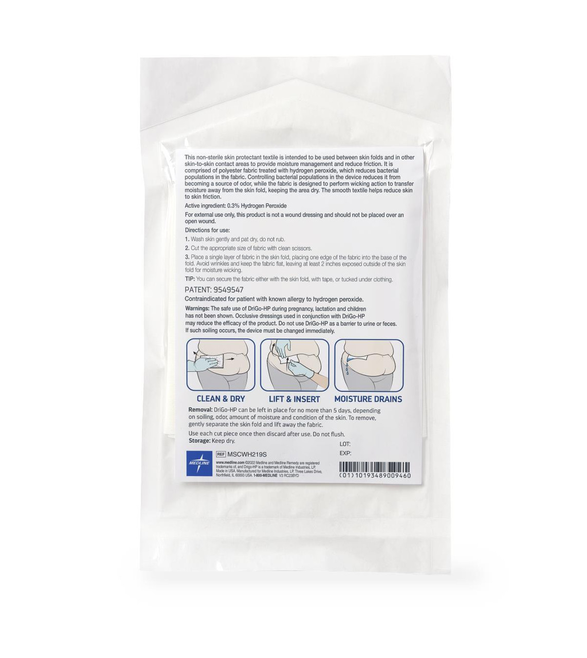Medline Specialized DriGo-HP Antibacterial Wicking Sheets