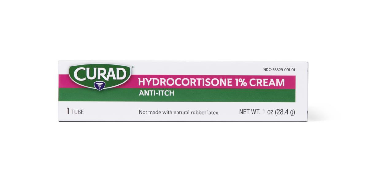 CURAD Hydrocortisone Anti-Itch Cream, 1%, 1 oz. Tube
