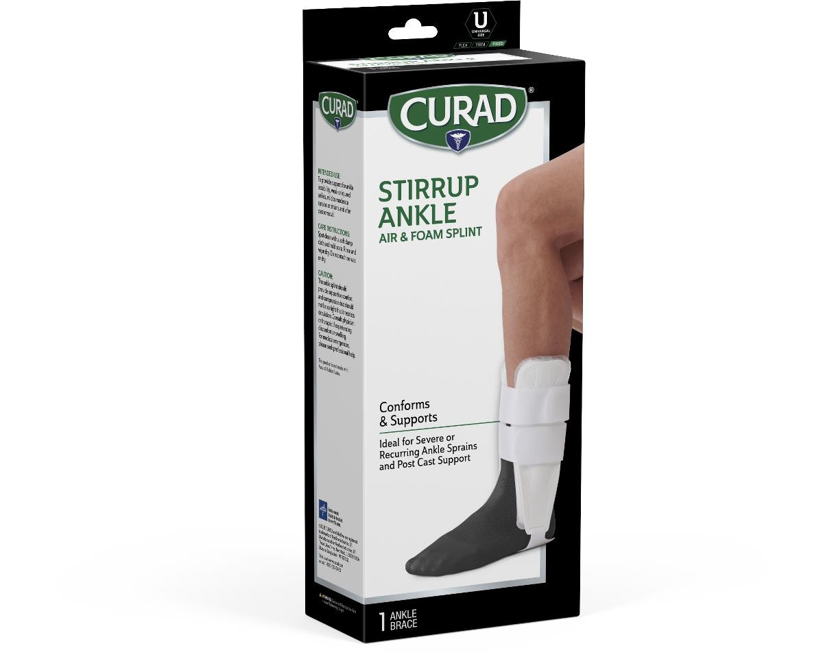 CURAD Universal Stirrup Ankle Air & Foam Splint, 4/case