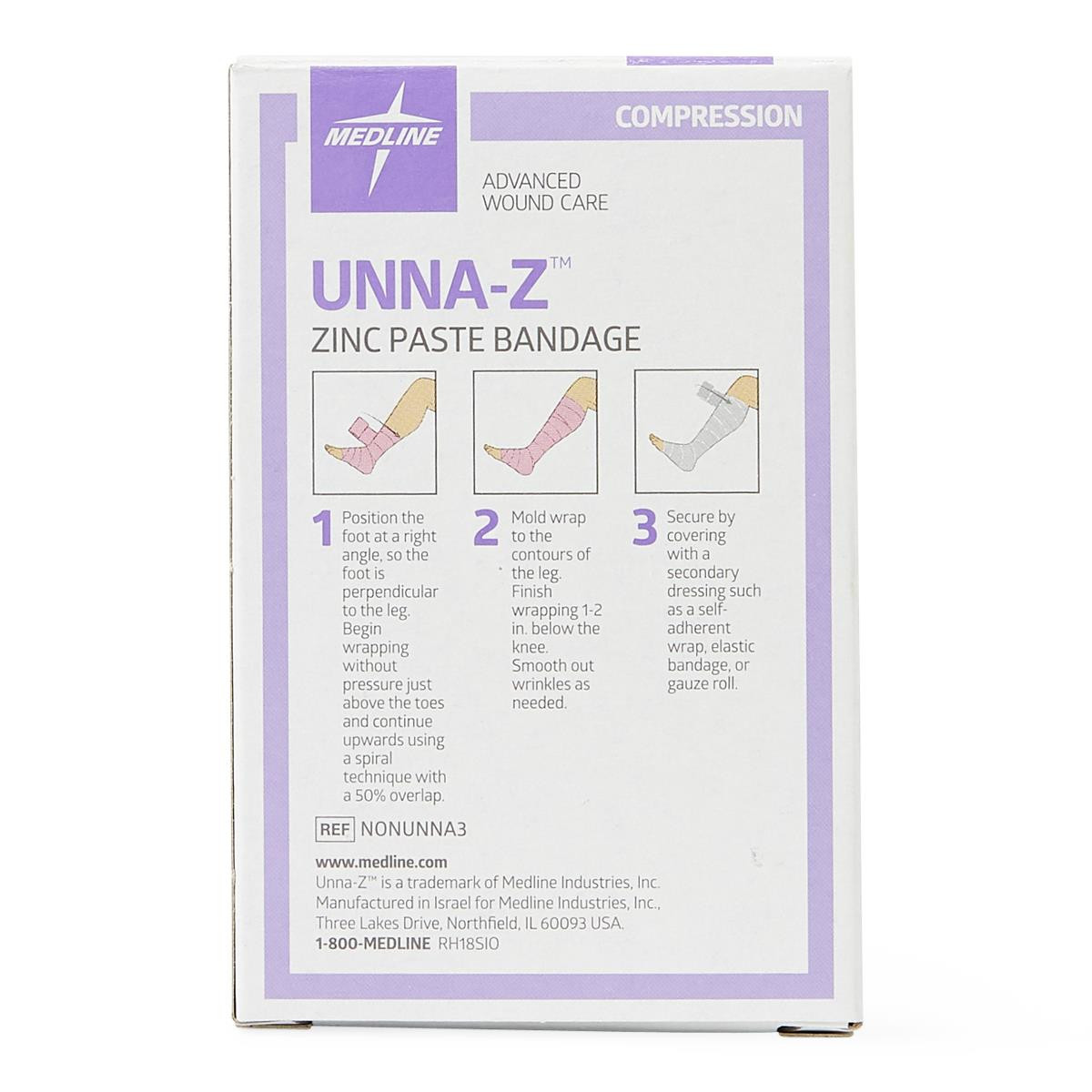 Medline Unna-Z Unna Boot Compression Bandage with Zinc Oxide Paste