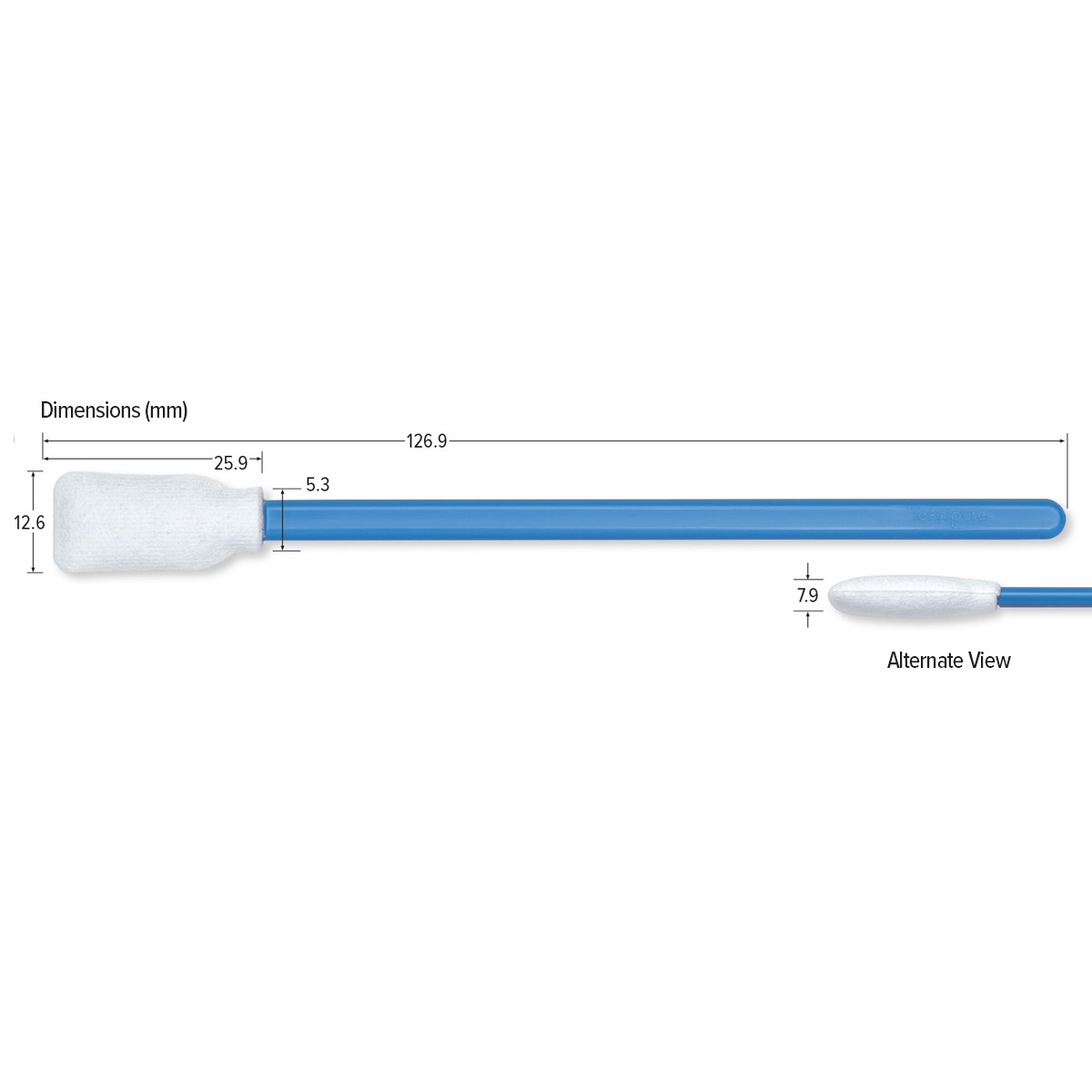 Tekniswab 5" Rectangular Microdenier over Foam Cleanroom Swab