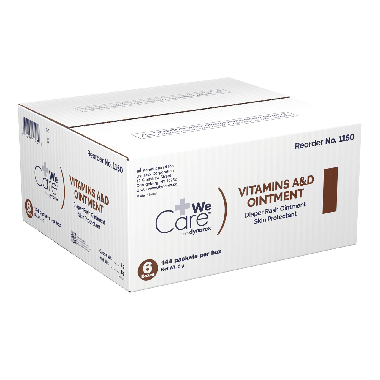 Dynarex WeCare Vitamins A&D Ointment, 5 g packet, 864/case