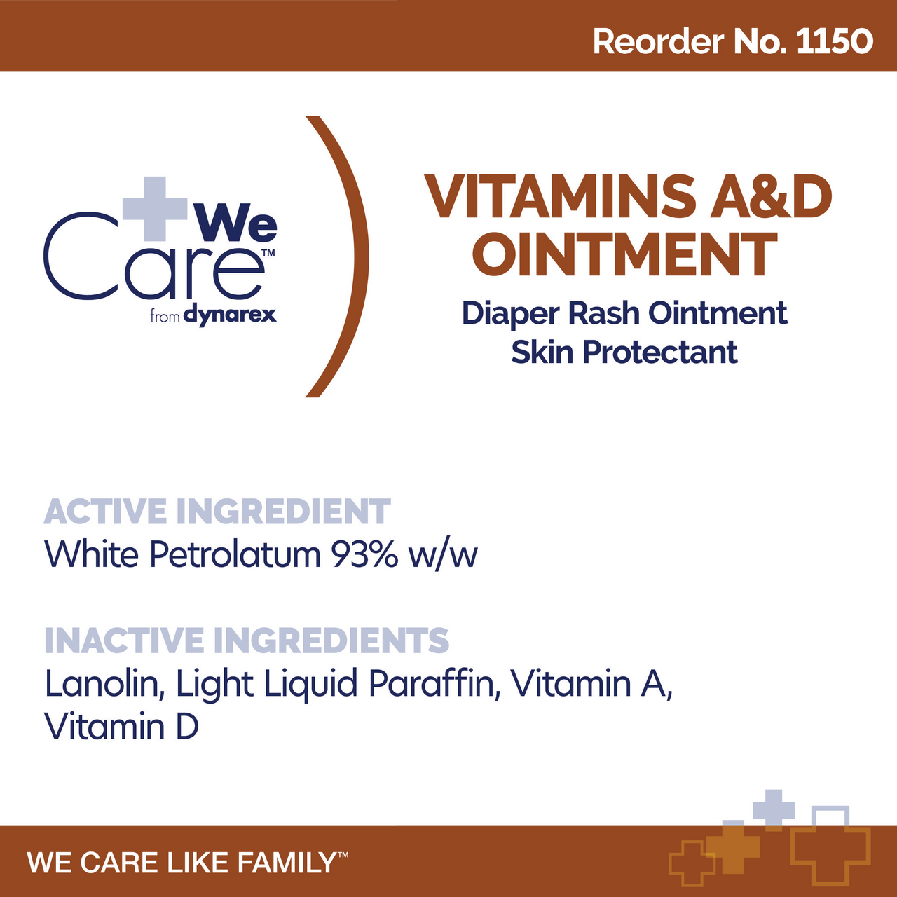 Dynarex WeCare Vitamins A&D Ointment, 5 g packet, 864/case