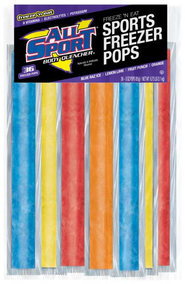 All Sport Hydration Freezer Pops, 144/case