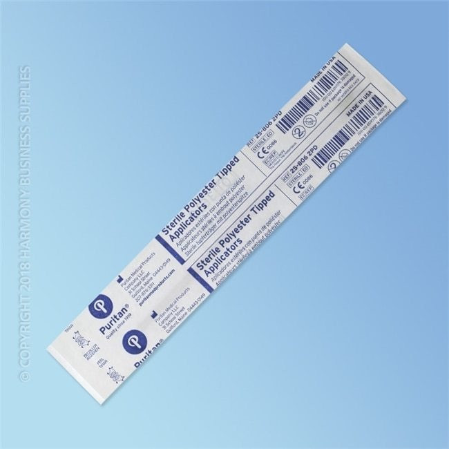 Puritan 25-8062PD Sterile Double 6" Regular Tip Polyester Swabs