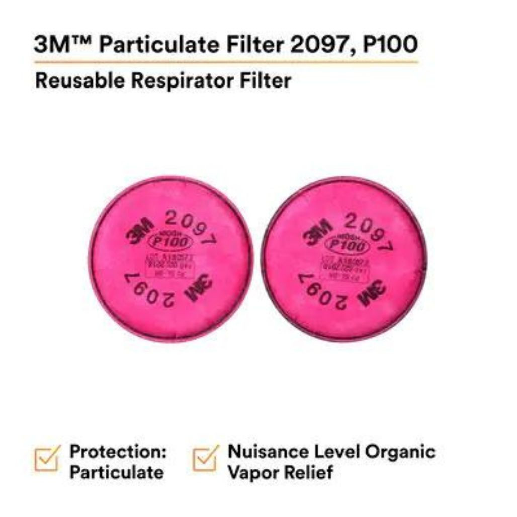 3M 2097 P100 Particulate Respirator Air Filter Replacement by Harmony
