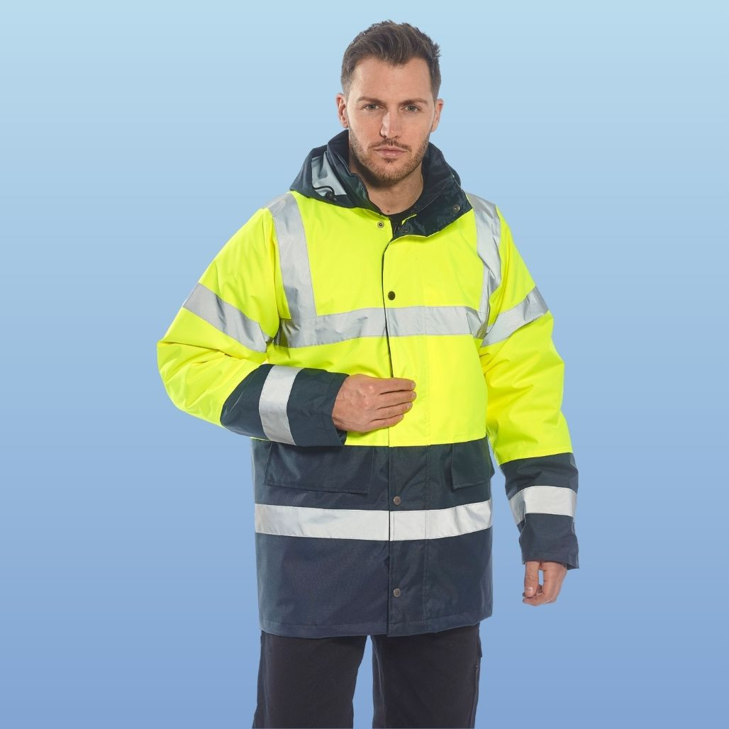 Portwest Insulated Hi-Vis Contrast Safety Traffic Jacket