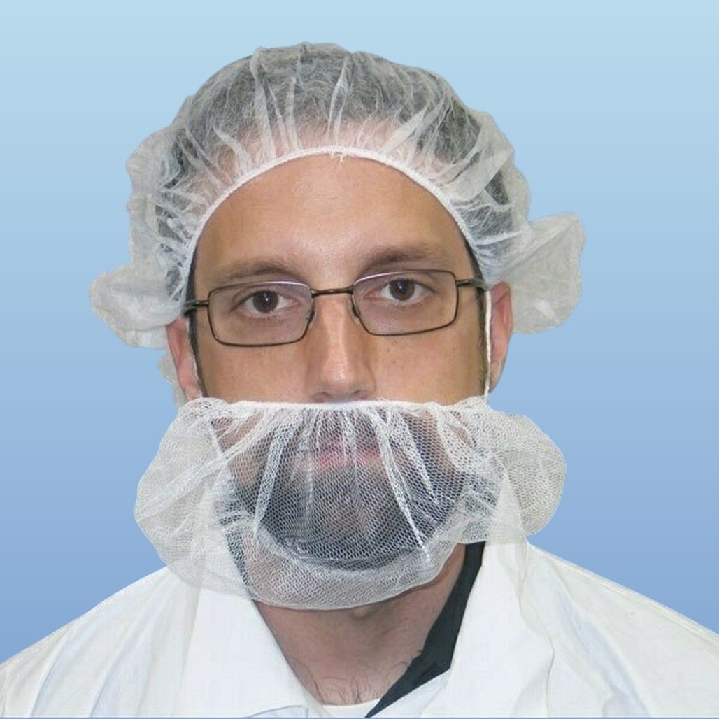 100% Nylon Honeycomb Beard Cover Nets, Black or White | 1903 | Harmony