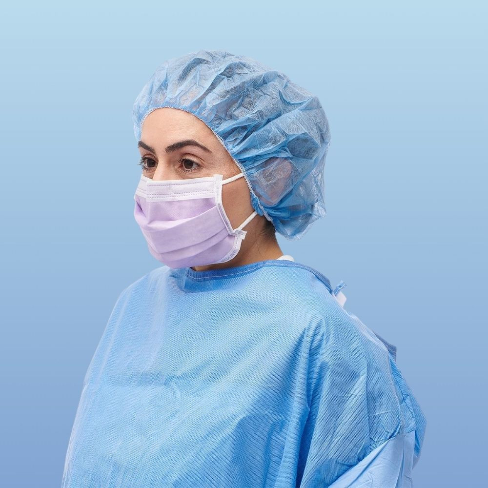 Medline ASTM Level 3 Purple Face Masks - NON27412EL