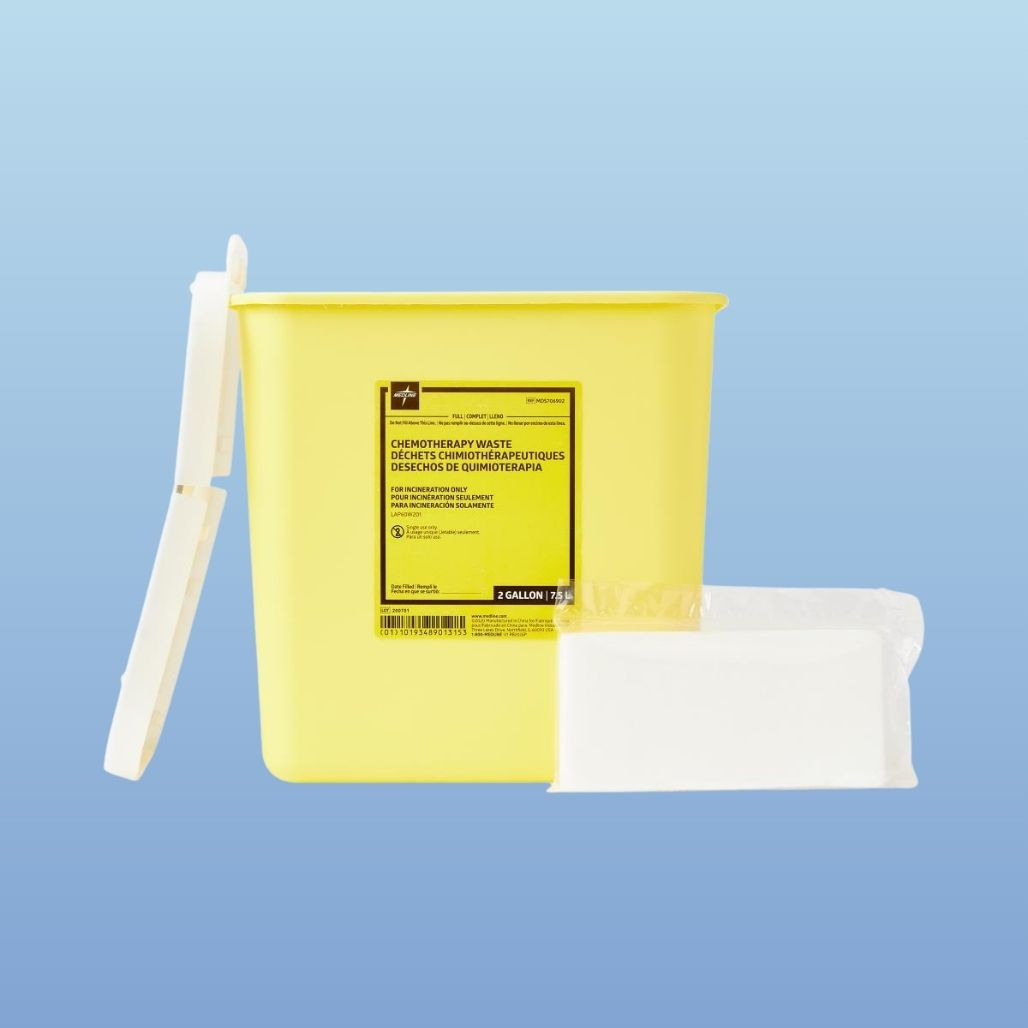Medline Chemotherapy Waste Containers - 2 gallon