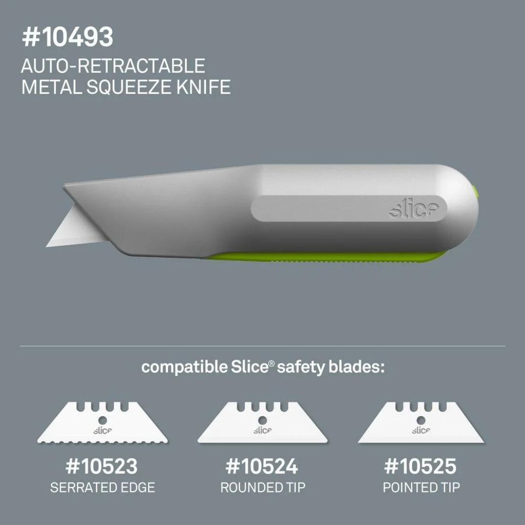Slice 10493 Auto-Retractable Metal Squeeze Knife