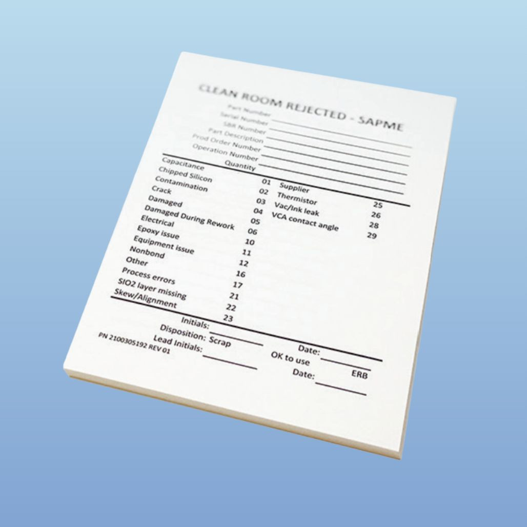 Custom Cleanroom Signs, Documentation, Forms, and More